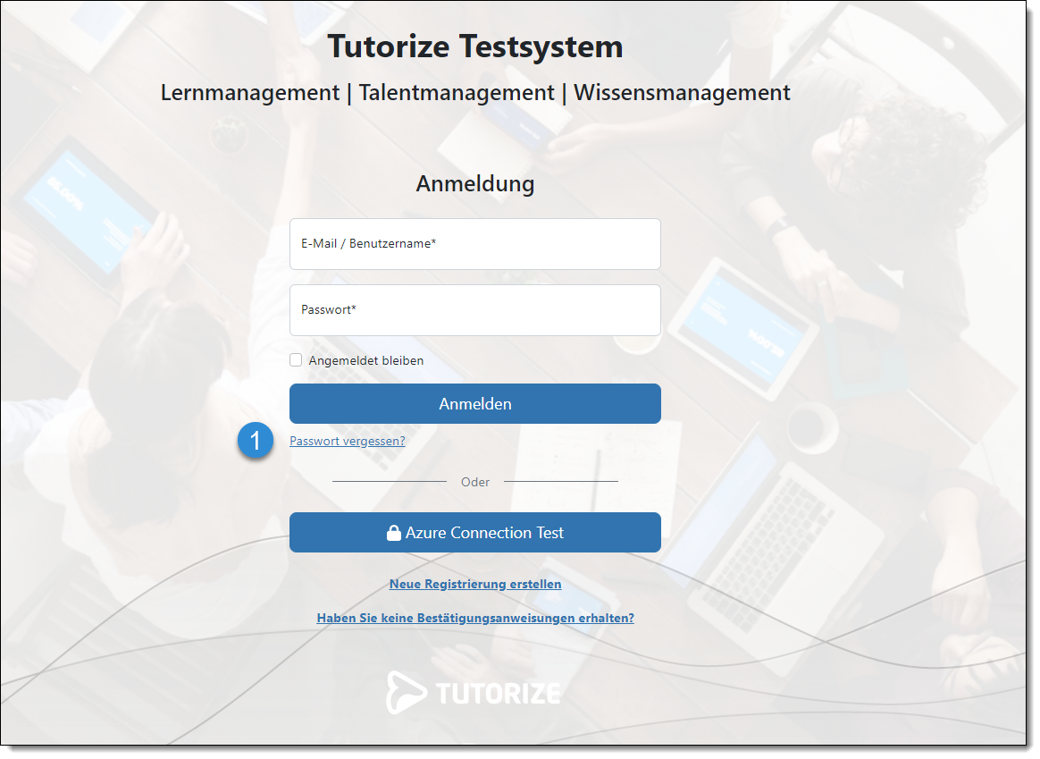 So kann ein Benutzer sein Passwort zurücksetzen und/ oder ändern | TUTORize